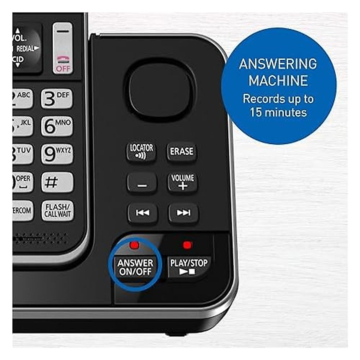 Panasonic KX-TGD394B Dect 6.0 4-Handset Landline Telephone (Renewed)
