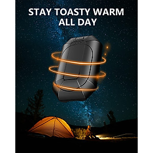 Hand Warmers Rechargeable, Dnaleao 2 Pack 4000mAh Electric Portable Pocket Heater, Heat Therapy Great for Outdoors, Hunting, Golf, Camping, Warm Gifts（Black）
