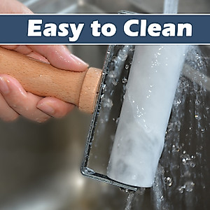 Tianman Small Marble Rolling Pin Pizza Roller, Marble Pastry Roller Non-Stick T-Type, For Cake Baking Tortilla Fudge Pizza Cookies and Other Kitchen Baking Cooking (Type 1 White).