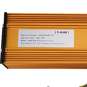 Electric Bike Speed Motor Controller E Bike Brushless Controller, Electric Scooter Motor Speed Controller Three Mode 12 Tube, 1000W-1500W Motor Controller