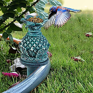 Istartea Garden Hose Guide Stake , 5PCS Garden Hose Spike Lawn Hose Support Spikes Rust Free Antique Metal Plant Saver Tools for Garden Lawn Yard