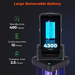 MUNBYN 2024 New Barcode Scanner Tablet, Android 12 8GB+128GB Barcode Tablet, 8" Equip with Zebra SE4710 Scanner, and 2024 Android 13 Barcode Scanner with 5.5" Full Screen & Dock Charger