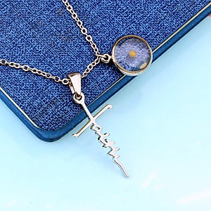 Faith Cross Mustard Seed Necklace Religious Jewelry Inspirational Christian Gift(faith necklace)