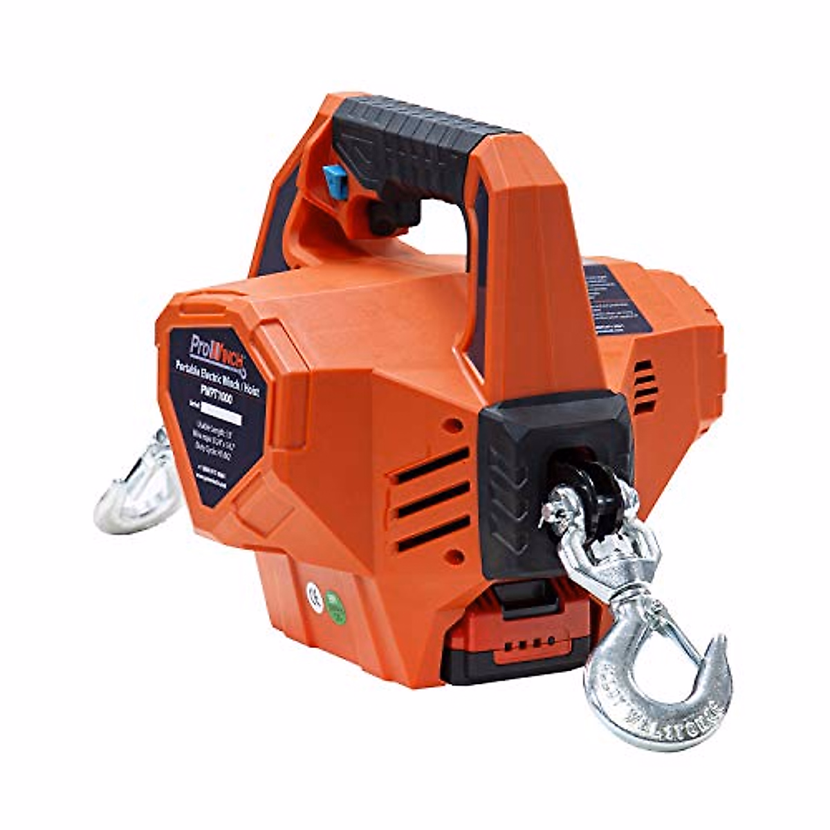 Prowinch Portable Electric Winch Hoist 1000 lbs. Rechargeable Battery Powered with Wireless Remote Control System 24V
