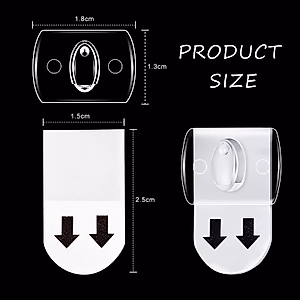 Jetec 120 Mini Clear Hook Clips With144 Pcs Tapes Christmas Transparent Light Hook Clips Self Adhesive Hooks Hanging Clip Multifunction Xmas Decoration Wall Hanging Clips for Outdoor Indoor