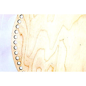 Wooden basket base 12 inch round bottom for crochet wicker craft supplies 30 cm