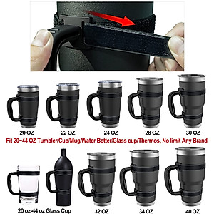 Yoelike - 5 Colors - New Upgrade Anti-Slip Adjustable Tumbler Handle Fit for 20 Oz to 40 Oz of YETI, RTIC, Ozark Trail, Travel Mug, SIC, Rambler, Travel Cup and All Brands Tumbler Cup