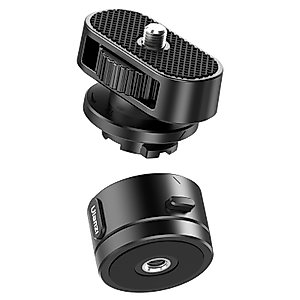 ULANZI Select Go Quick II to 1/4" Adapter - 1/4" Thread Go Quick II Base + 1/4" Screw QR Cover Compatibe with Go Quick II Seriese Selfie Stick/Tripod/Monopod/Compact Camera/Phone/Led Video Light