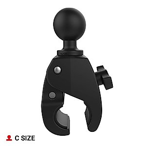 RAM Mounts RAP-404U Tough-Claw Medium Clamp Ball Base with C Size 1.5" Ball for Rails 1" to 1.6"
