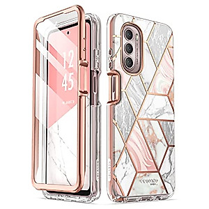 i-Blason Cosmo Series Designed for Moto G Stylus 5G Case (2022) [Not for 4G Version& 2020/2021 Version], Slim Stylish Protective Case with Built-in Screen Protector (Marble)