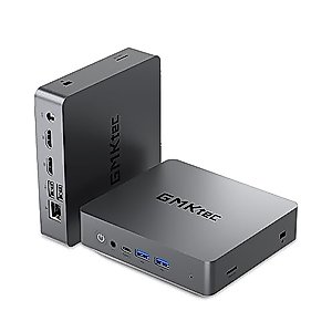 GMKtec Mini Gaming PC AMD Ryzen 5 5600U(6C/12T, 4.2 GHz), Mini Gaming Computer 16GB DDR4 512GB M.2 SSD Windows 11 Pro Desktop Computer, Mini Computers 4K Triple Displays BT5.2/WiFi 6 2.5G Ethernet