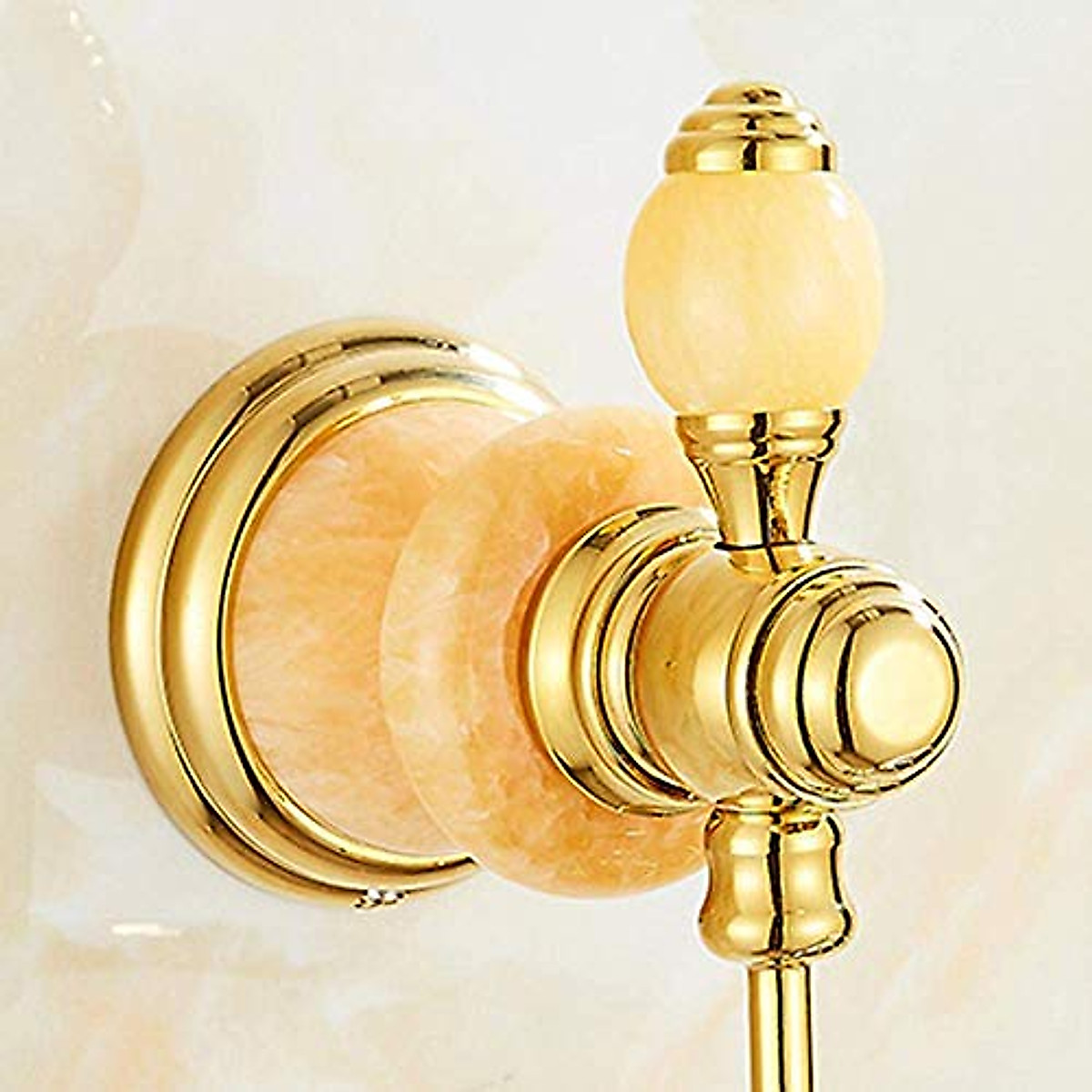 XG-WU Hair Dryer Holder European Copper Natural Jade Gold Bathroom Hair Dryer Shelf Wall Mounted air Duct Frame Bathroom