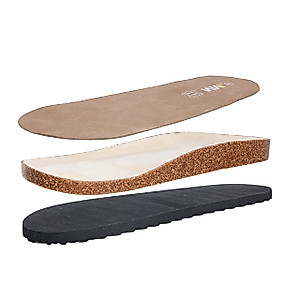 WTW Men's Cork Footbed Sandals Slip on Beach Slide Slipper Shoes with Adjustable Metal Buckle Strap for Men Causal Style