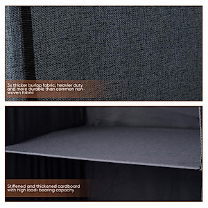 BinWhiz 12.6x12.6x44.1 Inch Hanging Closet Organizer and Storage Shelves, 6-Tier Shelf Clothes Organizers Bins with Drawers and Hooks for Closet Wardrobe Organization and Storage - Gray