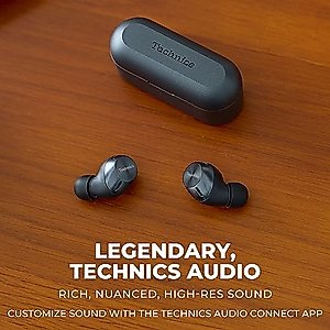 Technics HiFi True Wireless Multipoint Bluetooth Earbuds II, Active Noise Cancelling, 3 Device MultiPoint Connectivity, Impressive Call Quality, LDAC Compatible, EAH-AZ40M2-K (Black)