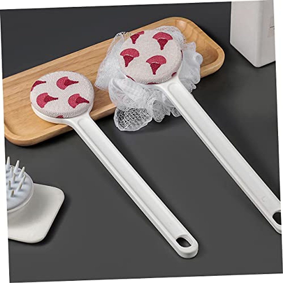 FOMIYES Bath Back Brush Bath Cleaner Mens Body Scrubber Mens Loofah Back Bath Brush Dual-Sided Back Brush Shower Foot Scrubber Bath Back Scrubber Scrubbing Brush for Shower Bathing Brush