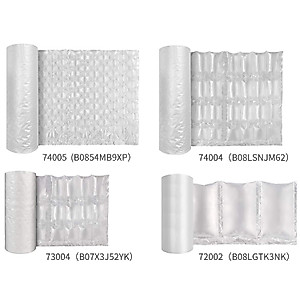 JZBRAIN Air Cushion Film 72002 Air Pillows Air Bubble Bags Wrap Packing Roll, 1 Roll 200mm X 100mm X 200m X 0.02mm Air Cushion Films ONLY Compatible with JZBRAIN Air Cushion Machine (1 Roll)