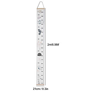 Tnfeeon Growth Chart for Kids, Portable Height Measurement Growth Chart Ruler Ideal Wall Decor in Kids Room Playroom or Nursery Decoration(#1)