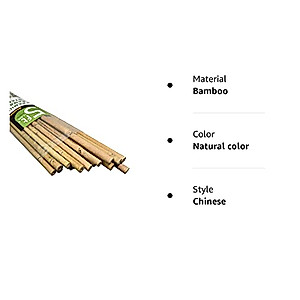 Mininfa Natural Bamboo Stakes 5 Feet, Eco-Friendly Garden Stakes, Plant Stakes Supports Climbing for Tomatoes, Trees, Beans, 20 Pack