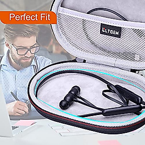 L LTGEM EVA Storage Earphones Case for BeatsX or Beats Flex Wireless Earbuds or Powerbeats2 / Powerbeats3 / Powerbeats High-Performance Wireless Earbuds - Travel Protective Carrying Bag