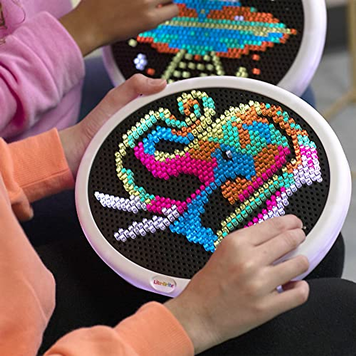 Lite Brite Oval High Definition - Light Up Toy – 650 Mini Pegs, 8 HD Design Templates, Great Gift for Girls and Boys Ages 6+