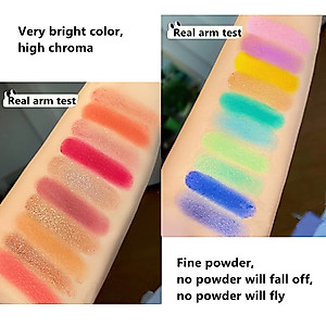 Timipoo Double color eye shadow, high pigment eye makeup palette, matte shimmer metal eye shadow powder, waterproof and durable color eye shadow (06#Dream talk purple)