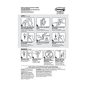 Command Large Traditional Hook, Holds up to 5 lb, Total 4 Wall Hooks with 8 Command Strips (4-Pack of 1 Hook), Organize Damage-Free No Tools Wall Hooks for Hanging Decorations in Living Spaces