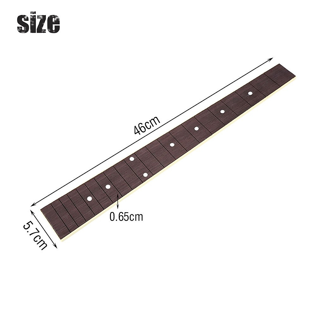 Guitar Neck, Rosewood Fretboard Replacement for 41 Inch 20 Frets Acoustic Guitar Guitar Fretboard Replacement