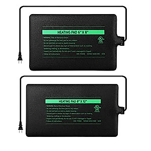 VIVOSUN Reptile Heating Pad 6x8 inch and Reptile Heating Pad 8x12 inch Combo