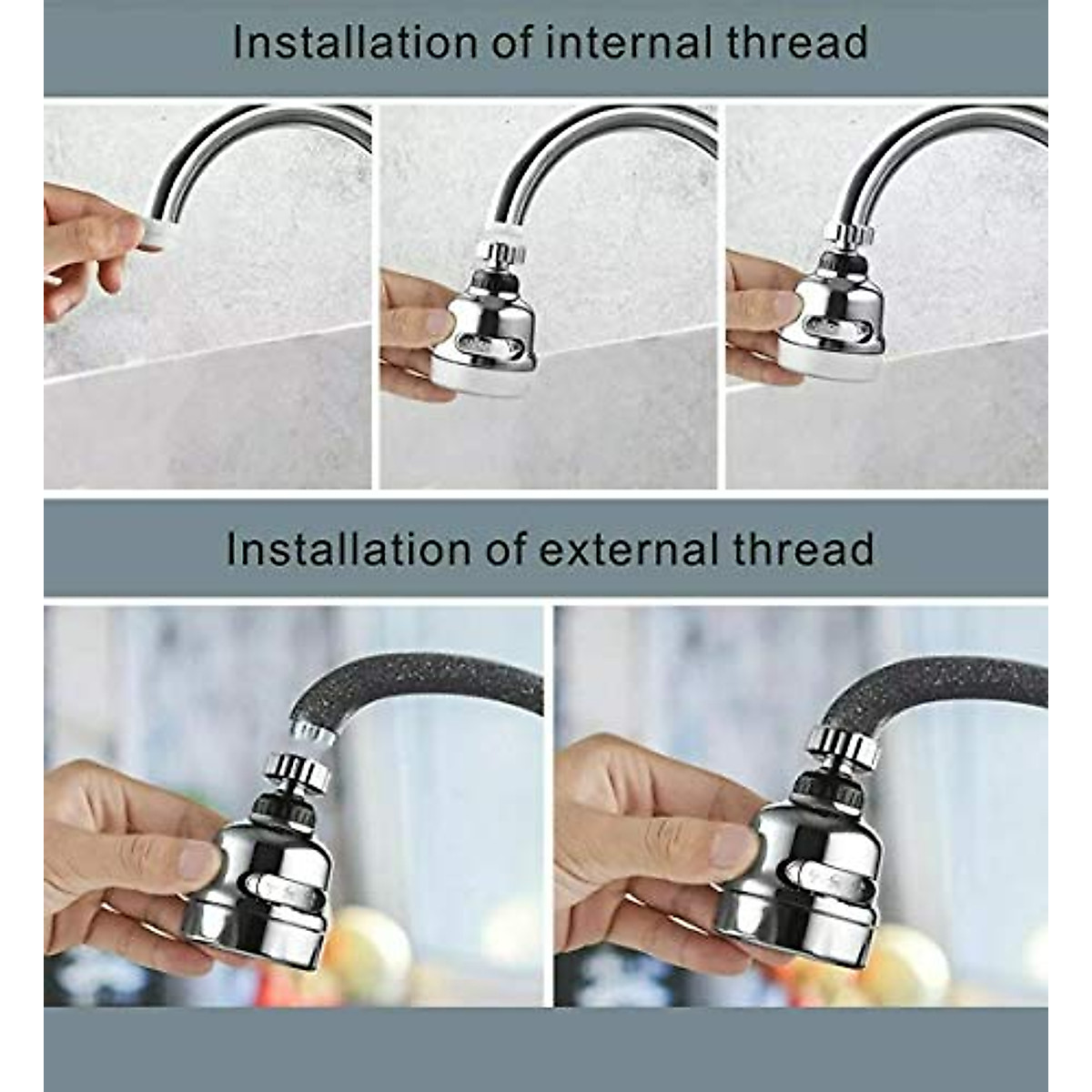 360 Degree Rotating Faucet Movable Kitchen Tap Head Water Saving Nozzle Sprayer