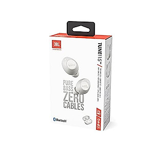 JBL T115 True Wireless in-Ear Headphone - White (JBLT115TWSWHTAM)
