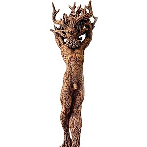 ALMOXVYE Forest Goddess Statue Resin Jewelry Garden Crafts Tree Monster Statue Green Man Resin Forest Goddess Male God Statue Jewelry Ornaments (Male god)