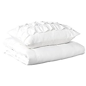 Latitude Ruby Ruffle Comforter Set, Twin, White