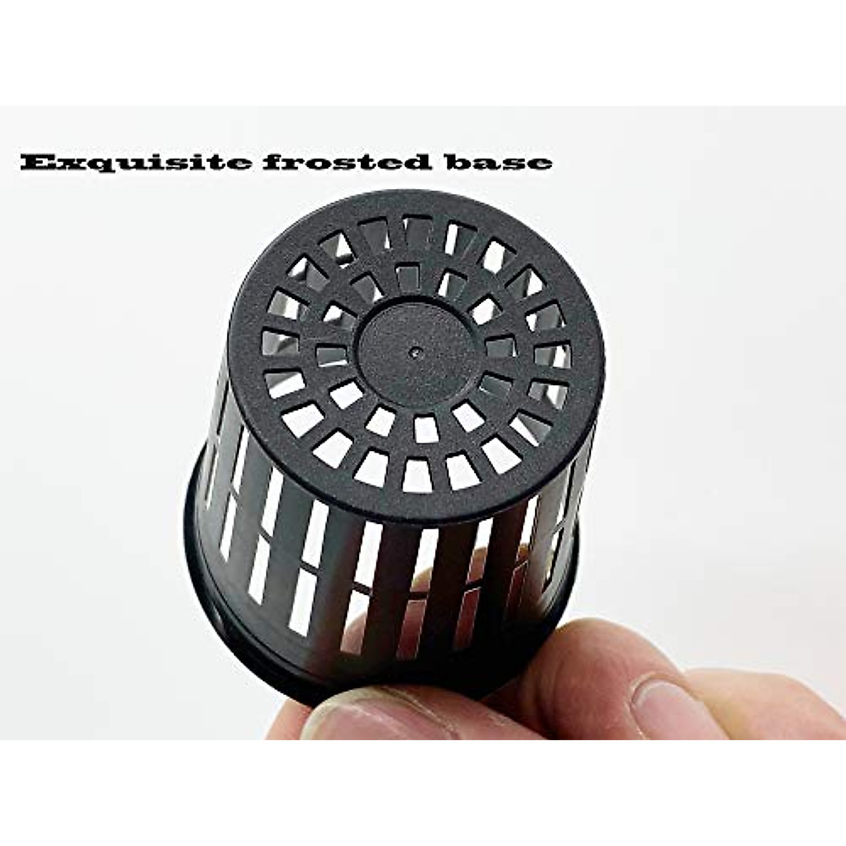 2 Inch Plastic Net Cups, Pots Plant Containers, for Hydroponics Aquaponics Orchids, 50 Pcs Black.