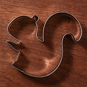 LILIAO Squirrel Cookie Cutter - 3.8 x 4 inches - Woodland Animal Biscuit and Fondant Cutters - Stainless Steel