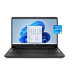 HP 15.6“ HD Diagonal Micro-Edge Bezel Laptop | Intel Pentium Silver N5030 | 4GB RAM | 128GB SSD | Intel UHD Graphics | Black | Windows 11 Home | with USB3.0 HUB Bundle