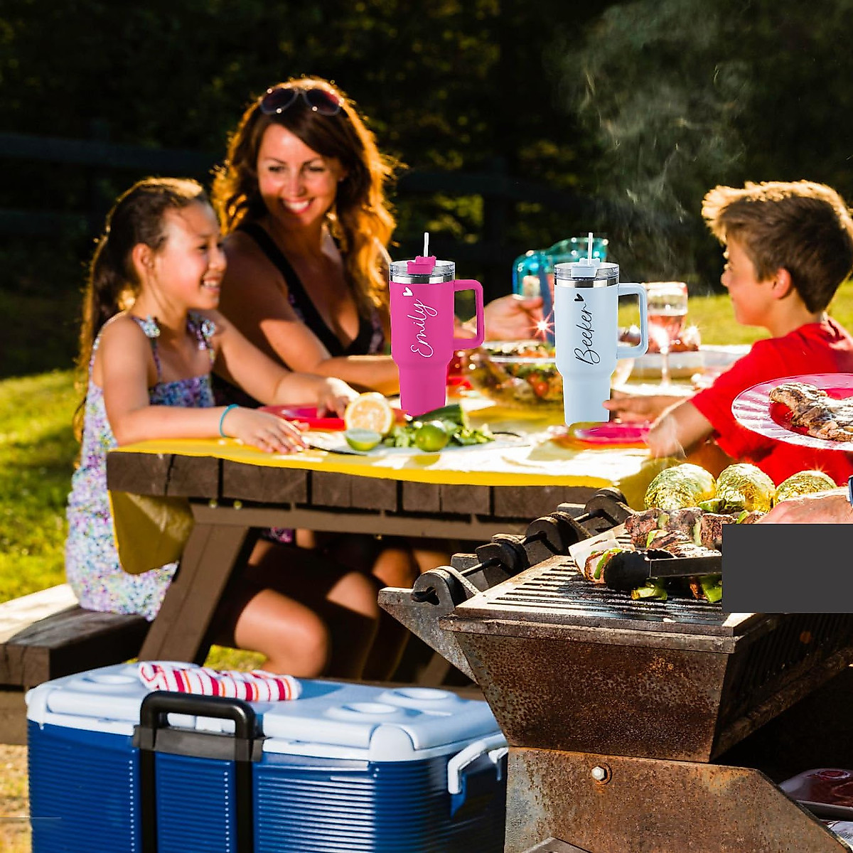 Ships Next Day,40 oz Tumbler with Handle and Straw,Custom Stainless Steel Insulated Tumbler with Name Travel Coffee Mug Personalized Christmas Gifts for Women