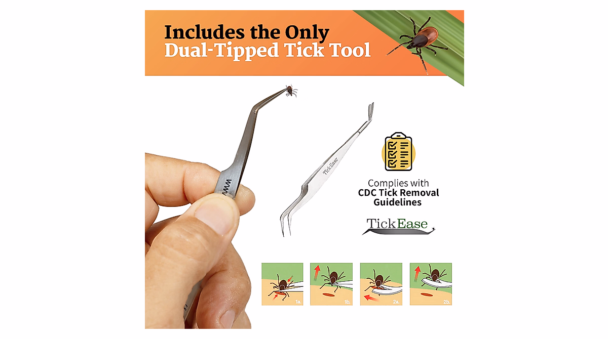 TickEase Tick Kit, Tick Removal Kit for Humans & Pets, First Aid Tick ...