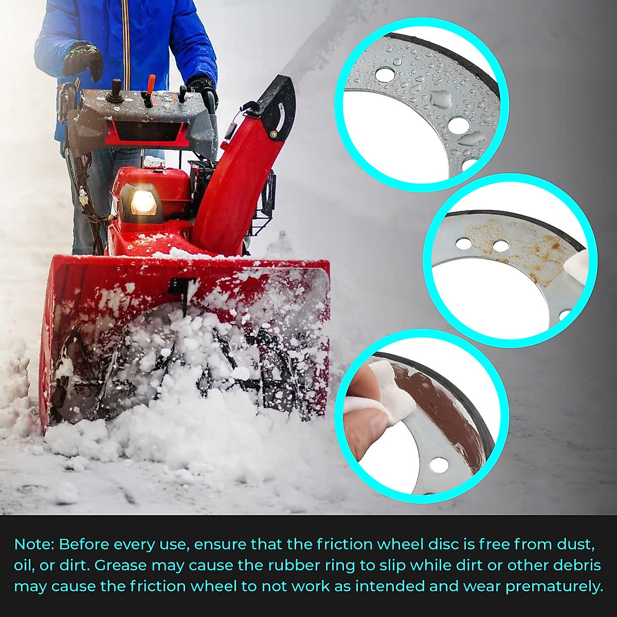 TonGass 04743700 Snowblower Friction Wheel Disc Replacement Compatible with Ariens Snow Blower 00300300, 00170800, 1720859, Snow Blower Parts for Ariens Snowblower