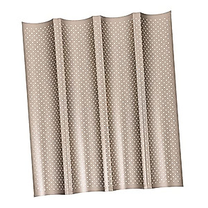 UPKOCH Loaf Pan French Stick Toast Bakeware Perforated Baking Sheet French Bread Pan Non Stick Baking Sheet Italian Bread Pan Bread Mold Bread Tray Baking Pan Kitchen Baking Mold