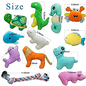 MIXCOTIA Dog Toys 25 Pack Squeaky Puppy Toys for Small Dogs Plush Squeak Dog Toy Rope Puppies Chew Toys for Fun and Teeth Cleaning Pet Toys