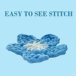 Yarn for Crocheting and Knitting Cotton Crochet Knitting Yarn for Beginners with Easy-to-See Stitches Cotton-Nylon Blend Easy Yarn for Beginners Crochet Kit(3x50g)-Orange+White+Black