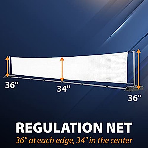 Lifetime Pro Pickleball Set – Includes Pickleball Net, 4 Paddles, 3 Outdoor Pickleballs, 1 Indoor Pickleball, 2 Portable Bases, Steel Poles, Paddle Bag, and Bag for Complete Set
