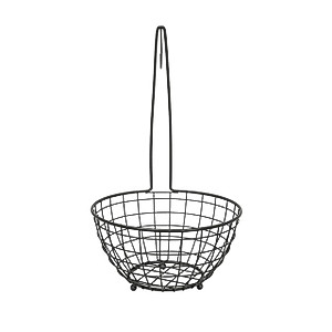 Spectrum Diversified Grid Small Tree & Basket Hanger & Fruit Basket, Produce Saver Banana Holder & Open Wire Fruit Bowl for Kitchen Counter & Dining Table, Industrial Gray