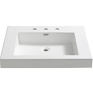 Fresca Potenza 28" White Integrated Sink/Countertop