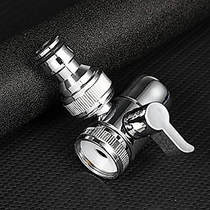 DOITOOL 2PCS Sink Faucet Diverter Valve With Aerator and Male Threaded Adapter,Faucet Adapter for Washing Machine Hose Attachment, Faucet Connector for Water Diversion