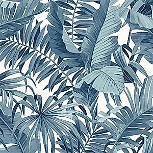 NuWallpaper NUS3148 Maui Peel & Stick Wallpaper, Blue