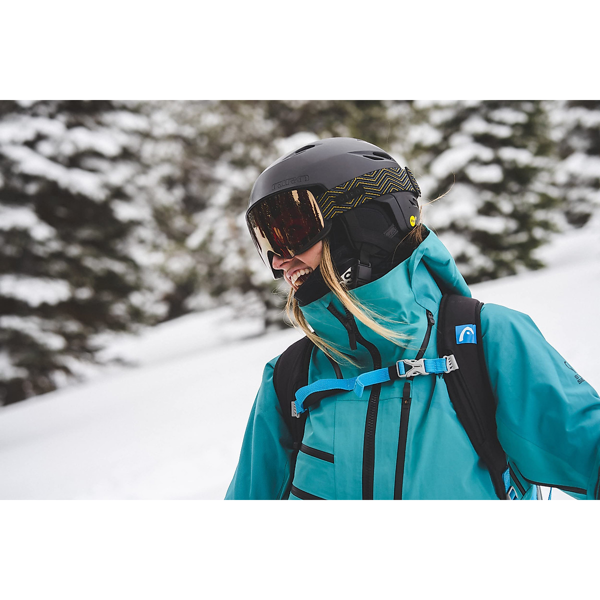 Giro Grid Spherical MIPS Ski Helmet - Snowboard Helmet for Men & Women - Matte POW/Grey - Size M (55.5-59cm)