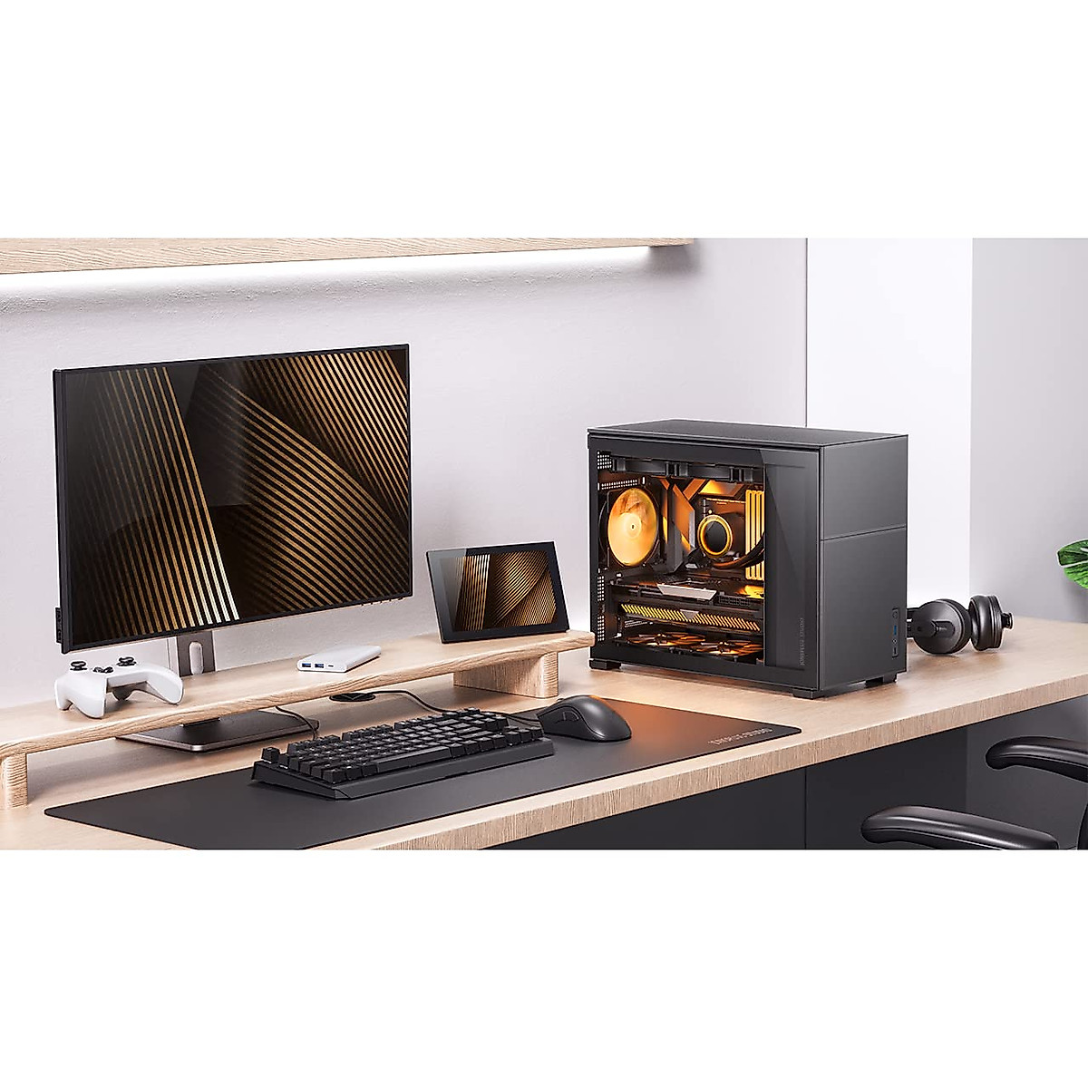 JONSBO D31 MESH Black Micro ATX Computer Case, M-ATX/ITX Mainboard/Support RTX 4090(335-400mm) GPU 360/280AIO,Power ATX/SFX: 100mm-220mm Multiple Tool-Free Design,Black