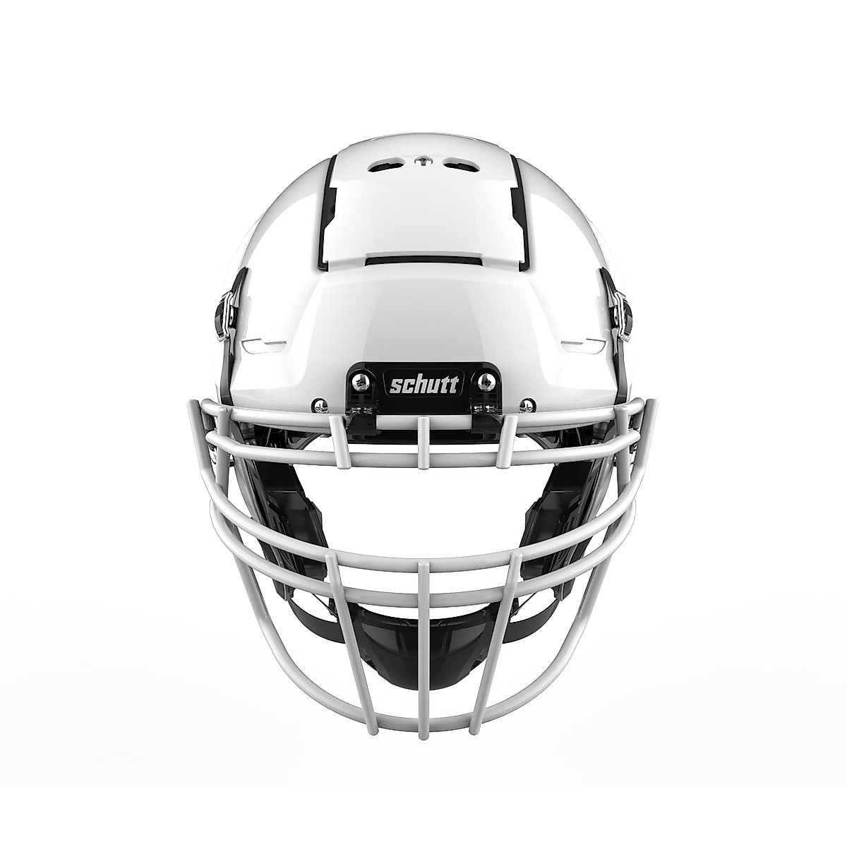 Schutt F7 2.0 Collegiate Football Helmet, ROPO DW NB VC Facemask Attached, Large, White